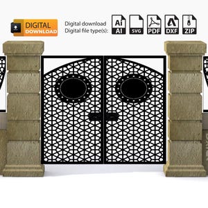 Panel Dxf DXF File for Laser Cut Garden Gate Dxf Svg Files Plasma ...