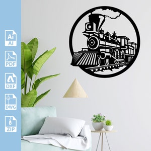 Train Svg Dxf Svg,railway Station ,train Wagon Design Lightburn Art ...