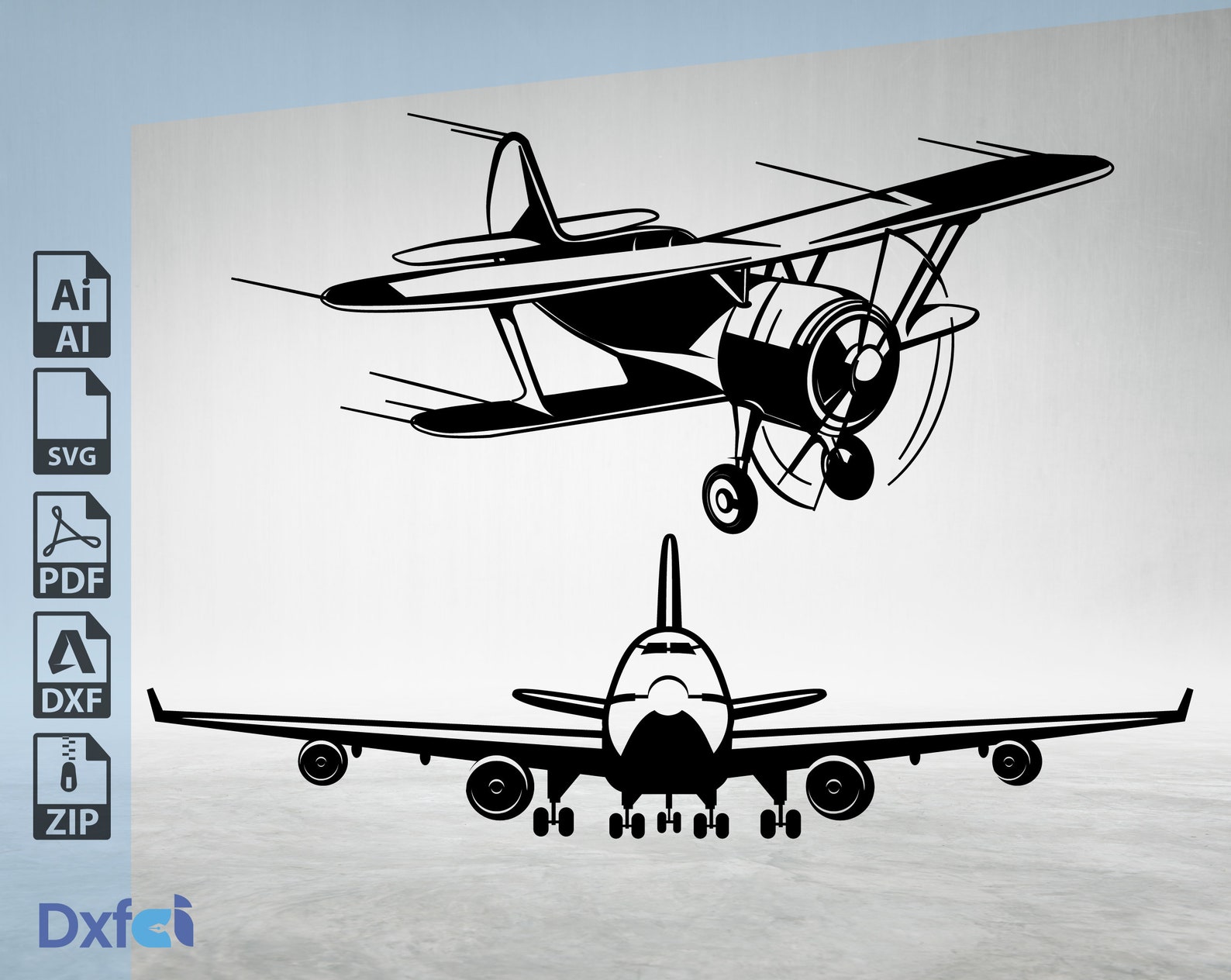 Airplane SVG Files Airplane Bundle Flight Dxf Cut Files - Etsy