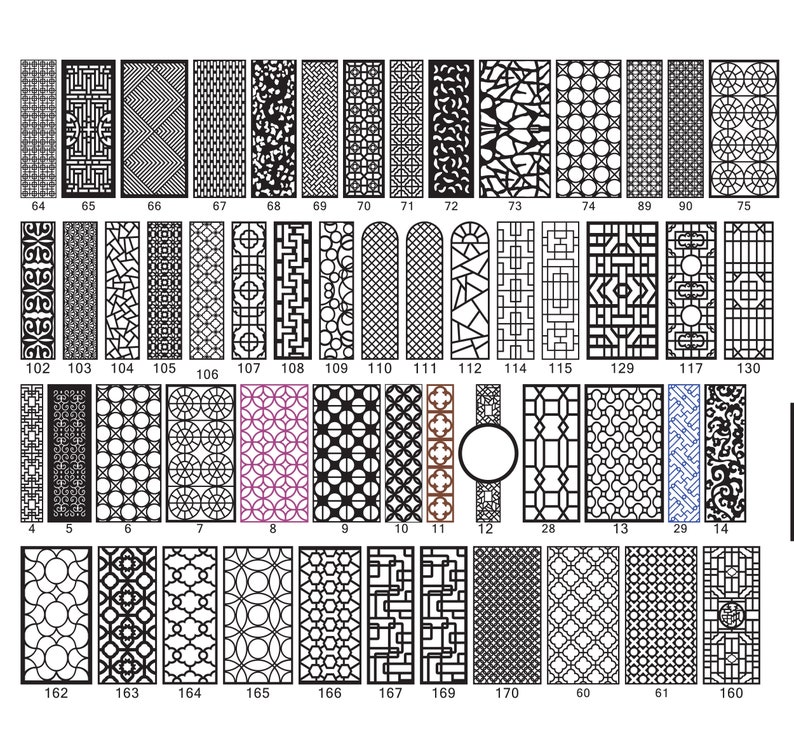 Panel Collection 500cnc Files Panel Dxf Svglightburn Art - Etsy