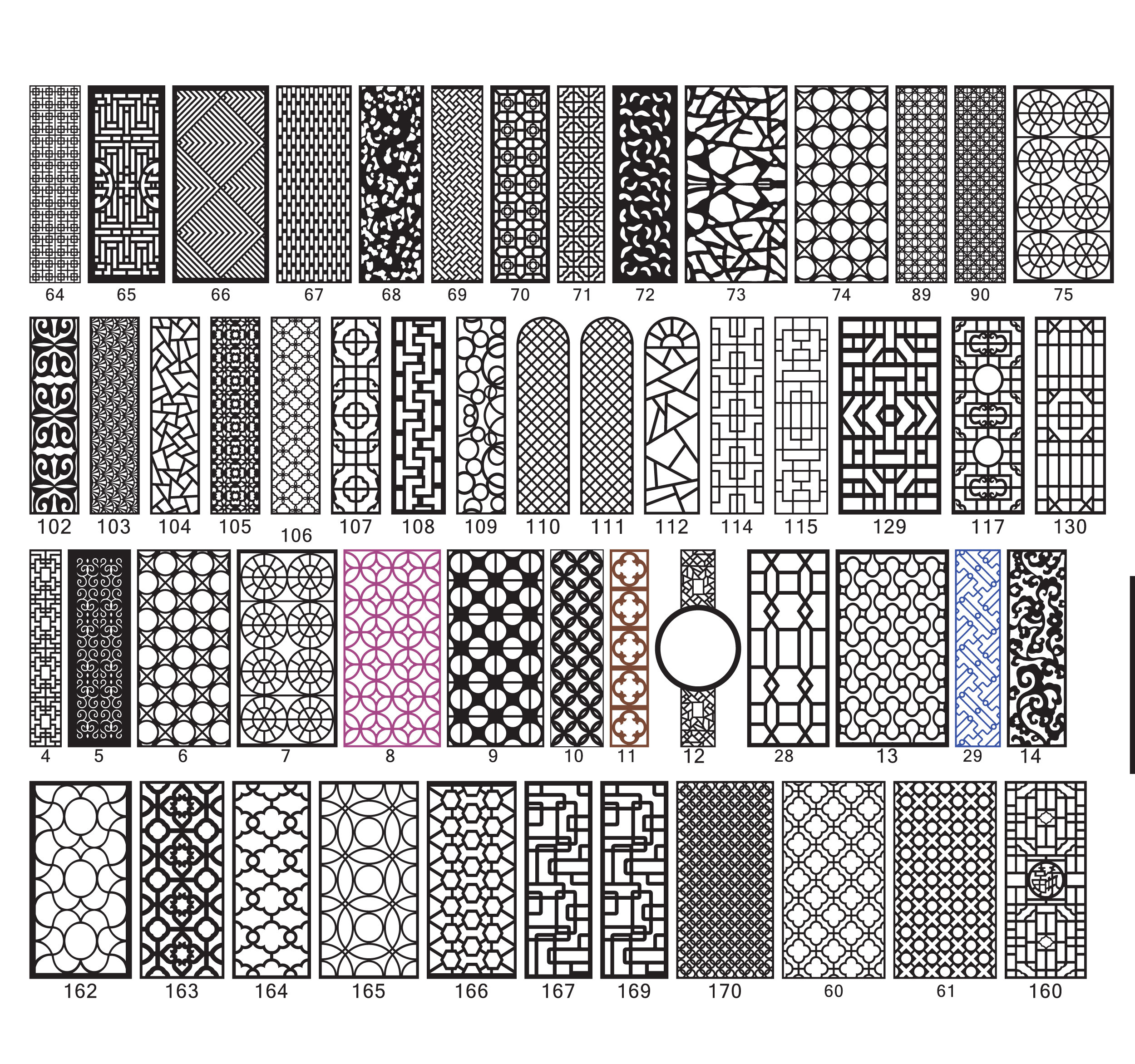 Panel Collection 500cnc Files Panel Dxf Svglightburn Art - Etsy Canada