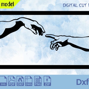 Manos tocando archivos SVG y PNG svg láser Dxf Archivos Laser Cut ...