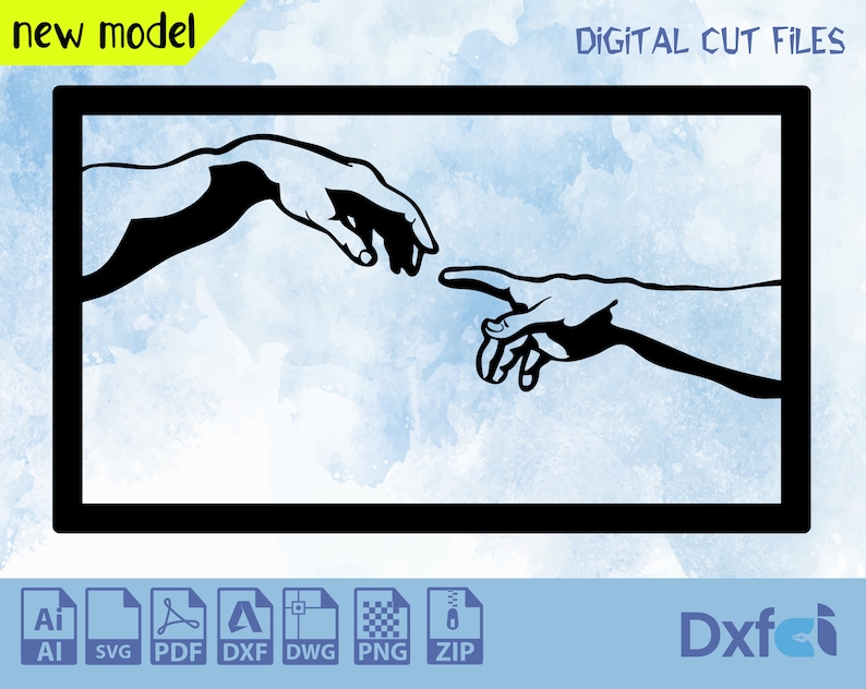 Hands Touching SVG and PNG Files Svg Laser Dxf Files Laser Cut - Etsy