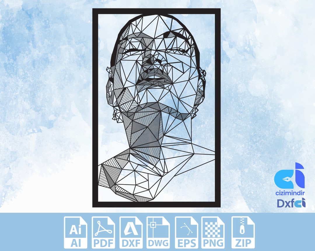 Abstract Woman SVG: Geometric Laser Cut File, Wood Wall Art (digital ...