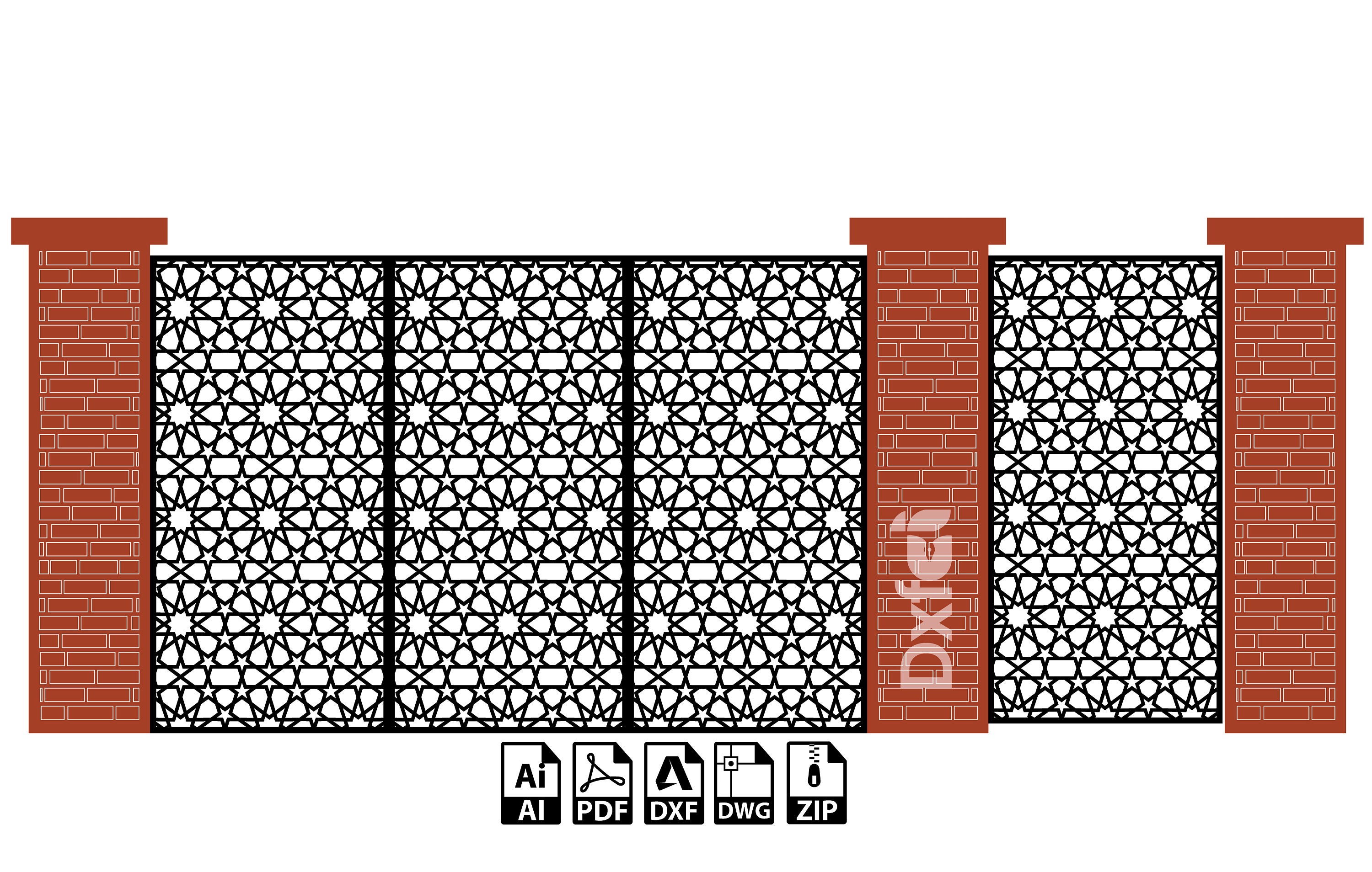 Islamic Dxf Files Morocco Jali Stencil Iarabic Dxf Geometric - Etsy Denmark