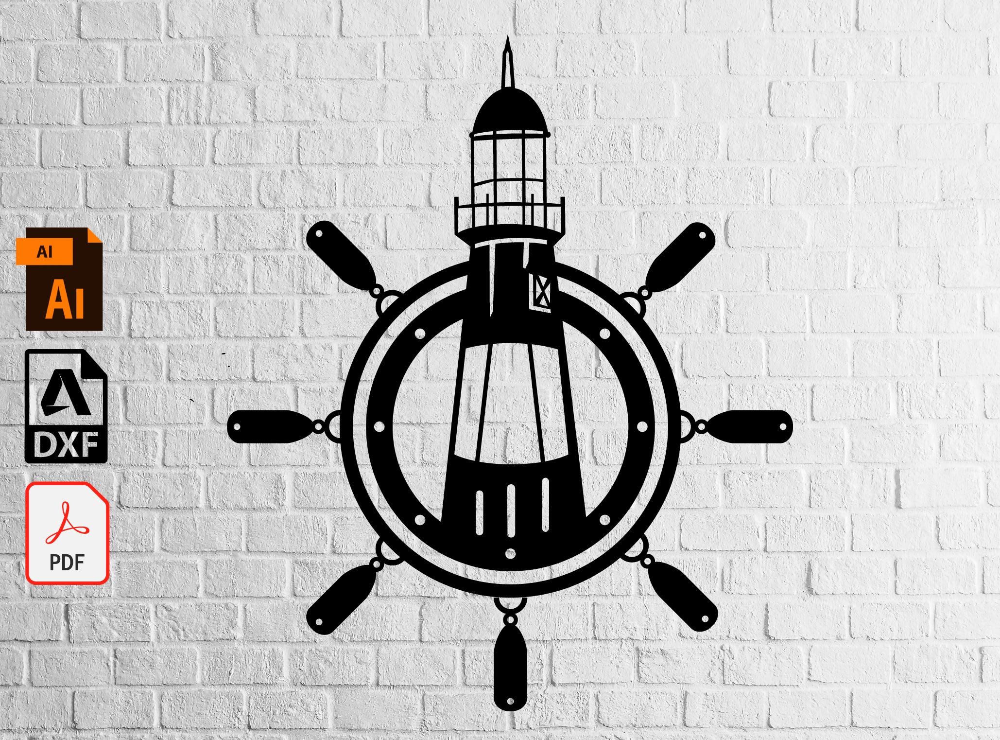 Lighthouse Svg Design Laser Cut Dxf Files Sea Light Svg Ship - Etsy