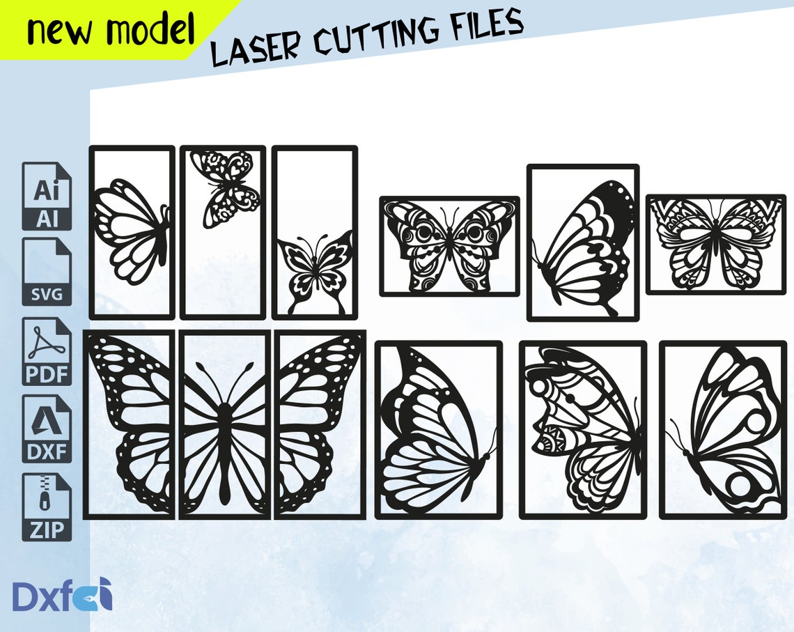 Butterfly Svg Bundle Svg Wall Art Decor Silhouette Laser Cut - Etsy