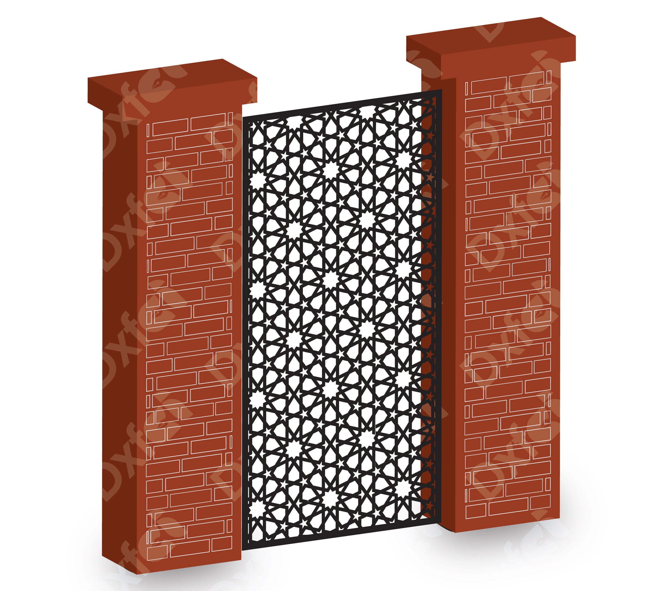 Main Gate Garden Doors Gate Design Svg | Iron Main Swing Gate Dxf ...