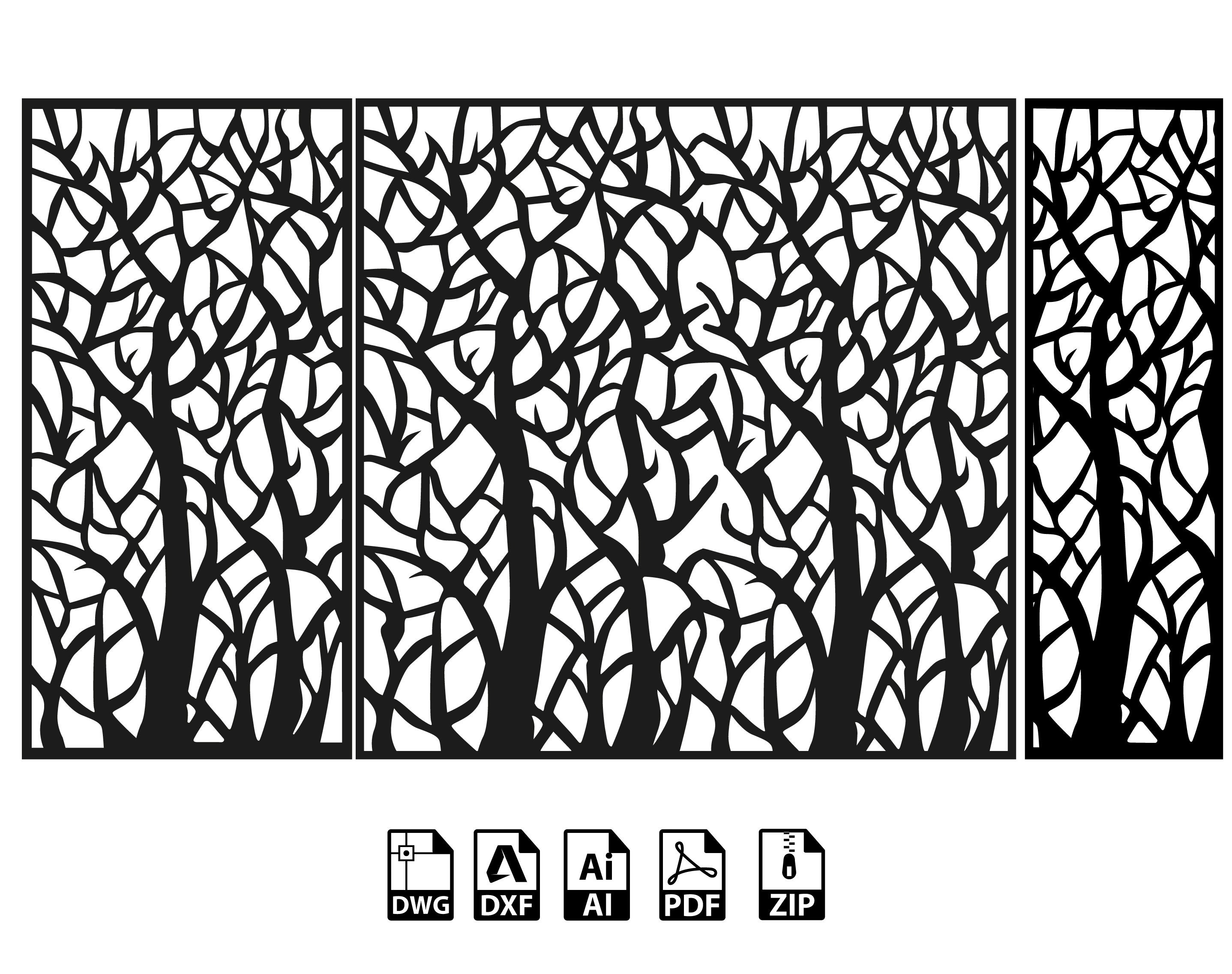 Tree Panel DXF File: CNC Plasma Cut Garden Gate (digital Download) - Etsy