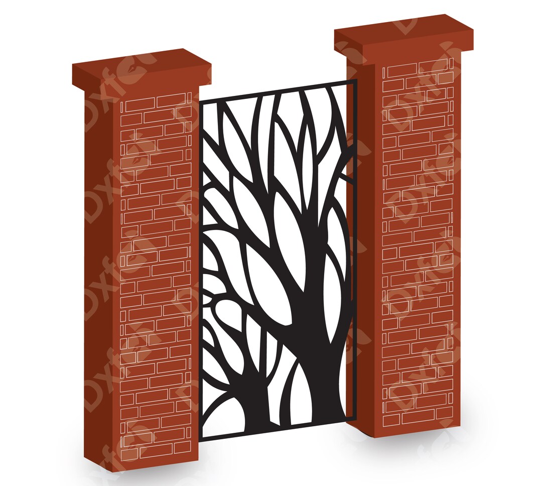 Tree Pattern Garden Gate Room Screen Divider Partition Templates ...