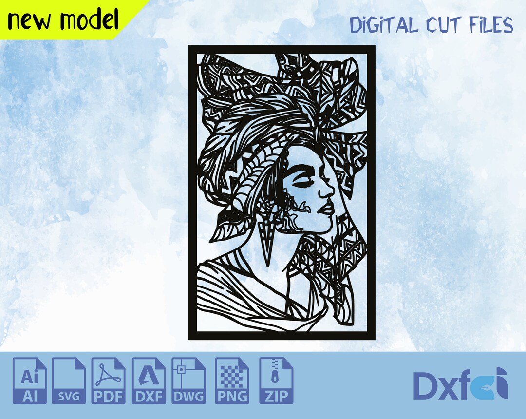 Oriental Woman SVG Zen Woman Svg Wallart Home Decor Dxf Clipart Vector ...