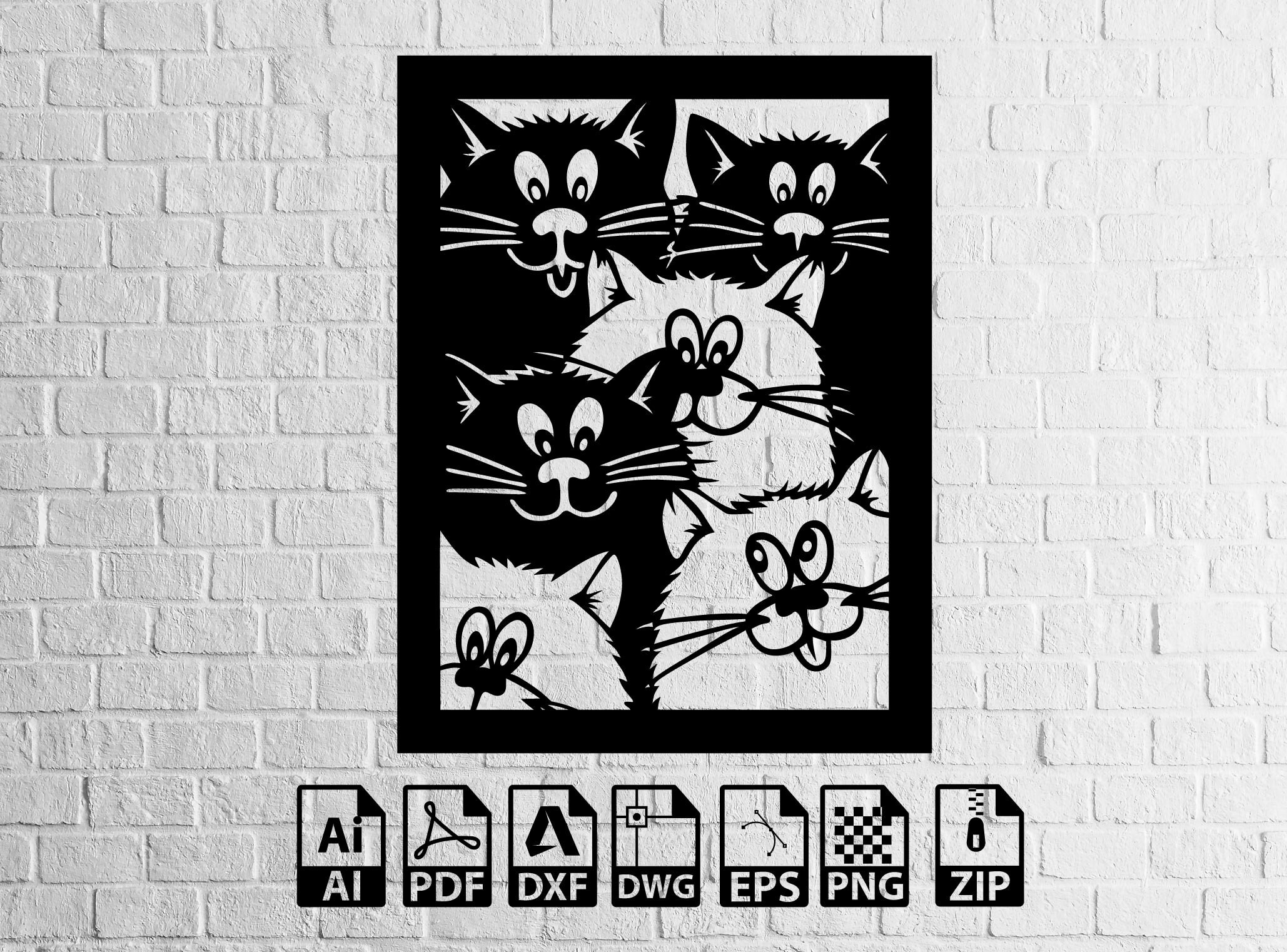 Prints Home & Living Wall Hangings Wall Art dxf cdr Wall Decor pdf ...