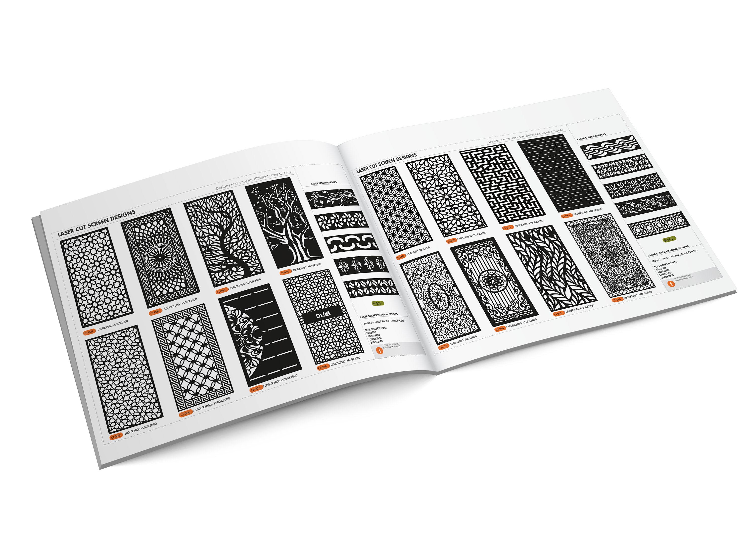 Geometric Laser Cut Panel Patterns: CNC Router Files + Pdf Book Catalog ...