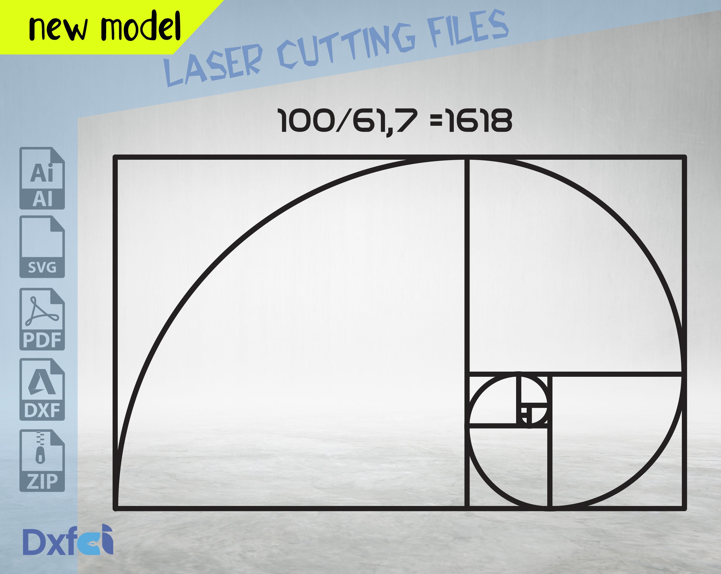 Proporción áurea Svg símbolo Phi Svg 1618 Diseño Wallart - Etsy México