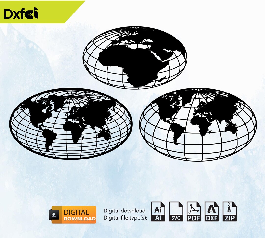 Elips Earth Globe SVG | Planet Earth Clipart | Cricut Cut Files | Globe ...