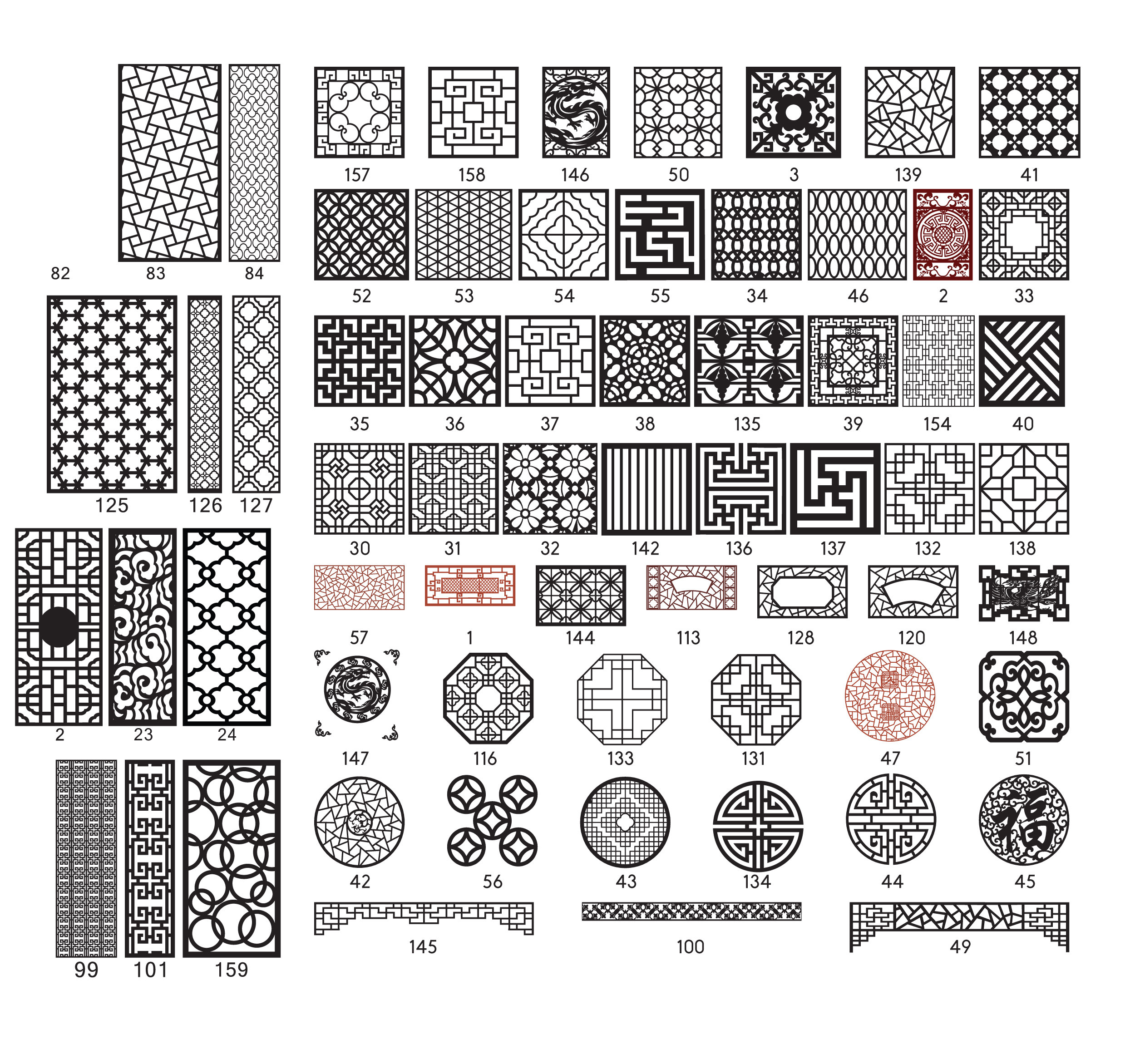 Panel Collection 500cnc Files Panel Dxf Svglightburn Art - Etsy Canada