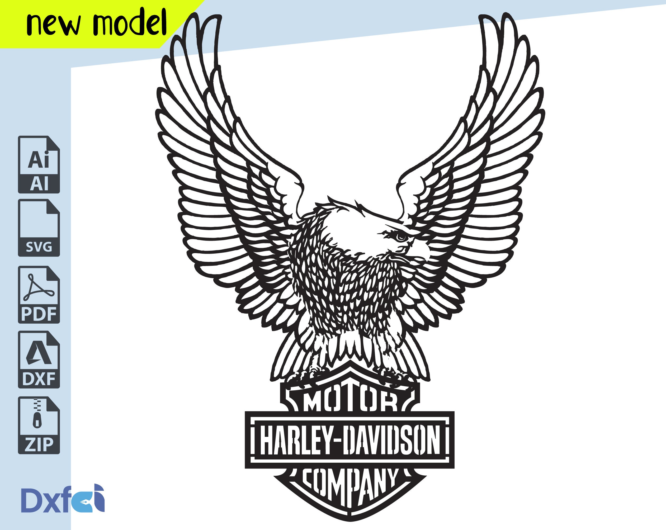 Harley Davidson Eagle Logo Vector