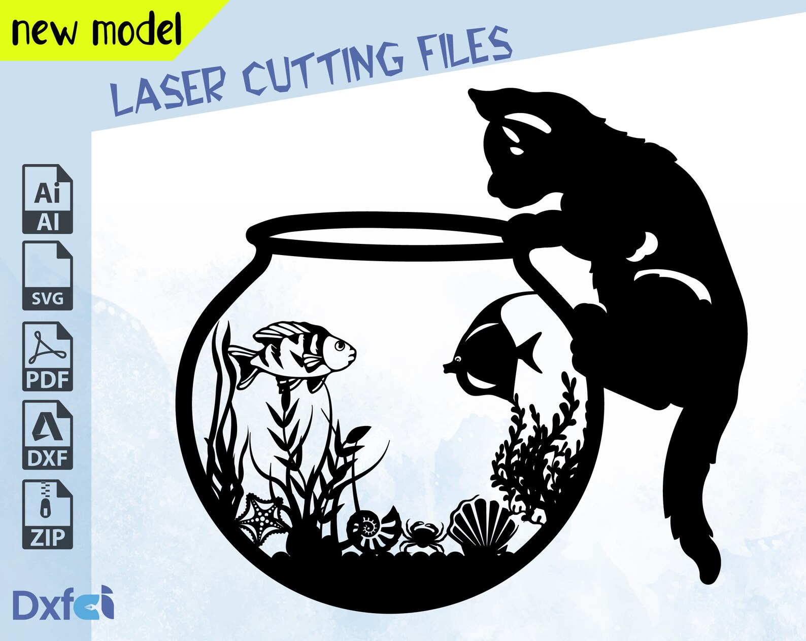 Fish Svg Aquarium SVG, Naughty Cat Fish Svg Fishing Cat SVG, Funny Cat ...