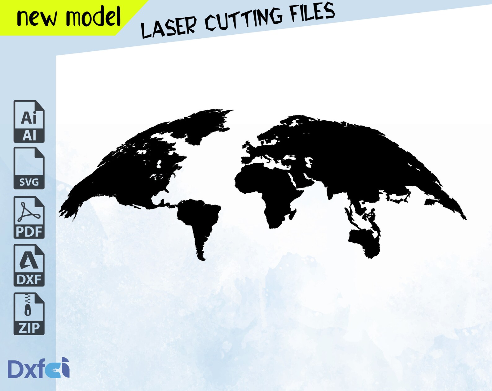 World Map Svg Maps Dxf Files Laser Cut Metal Wall Art - Etsy Australia