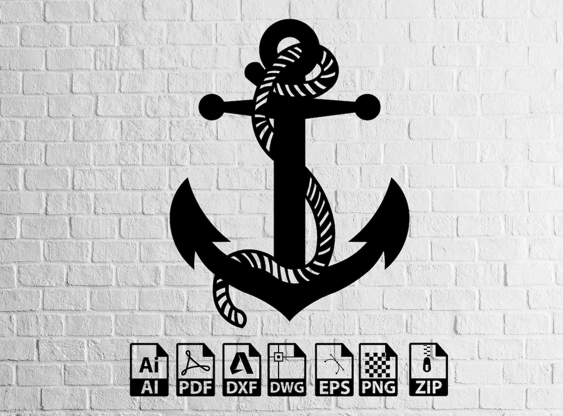 Anchor SVG Bundle Anchor Dxf Files Laser Cut Split Anchor - Etsy