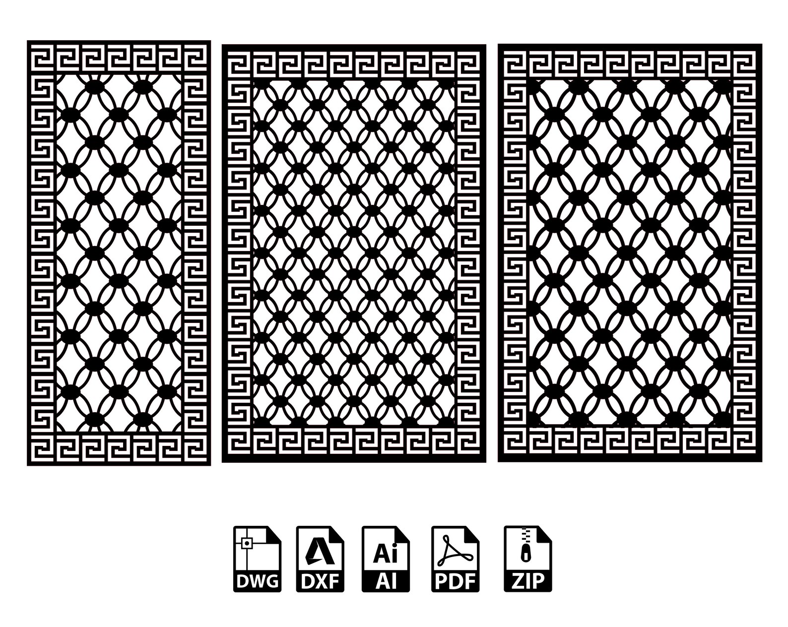 Elips Wall Panel Patterns Garden Wall Room Divider SVG Dxf - Etsy