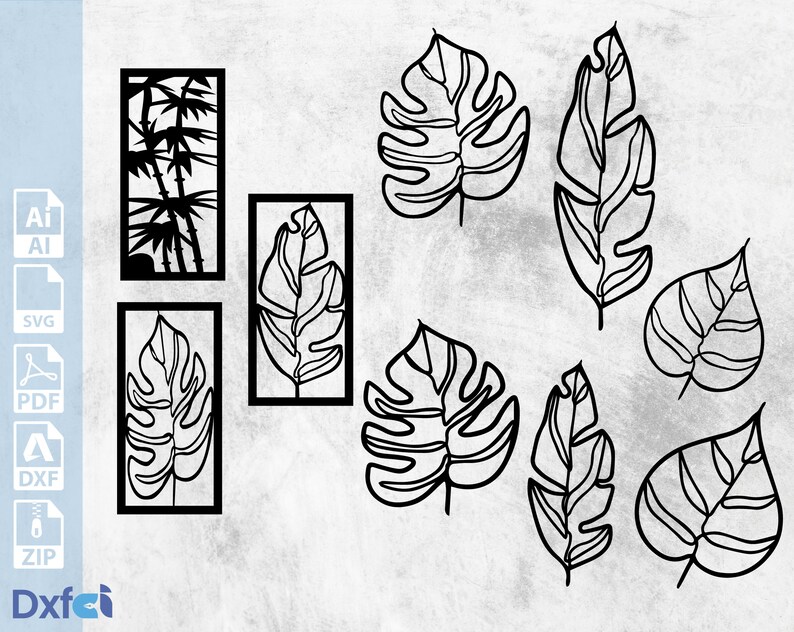 Fall Leaf Svg Bundle Laser Cut Dxf Files Fall Leaves Svg Leaf - Etsy