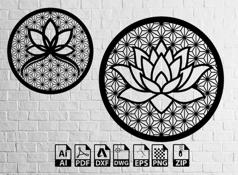 Lily Flower Decorlaser Cut Svg Dxf CNC Cutting CNC Router - Etsy