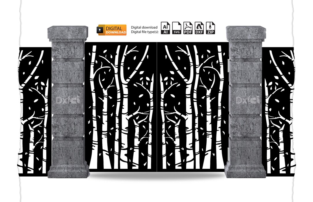 Panel Dxf DXF File for Laser Cut Garden Gate Dxf Svg Files Plasma ...