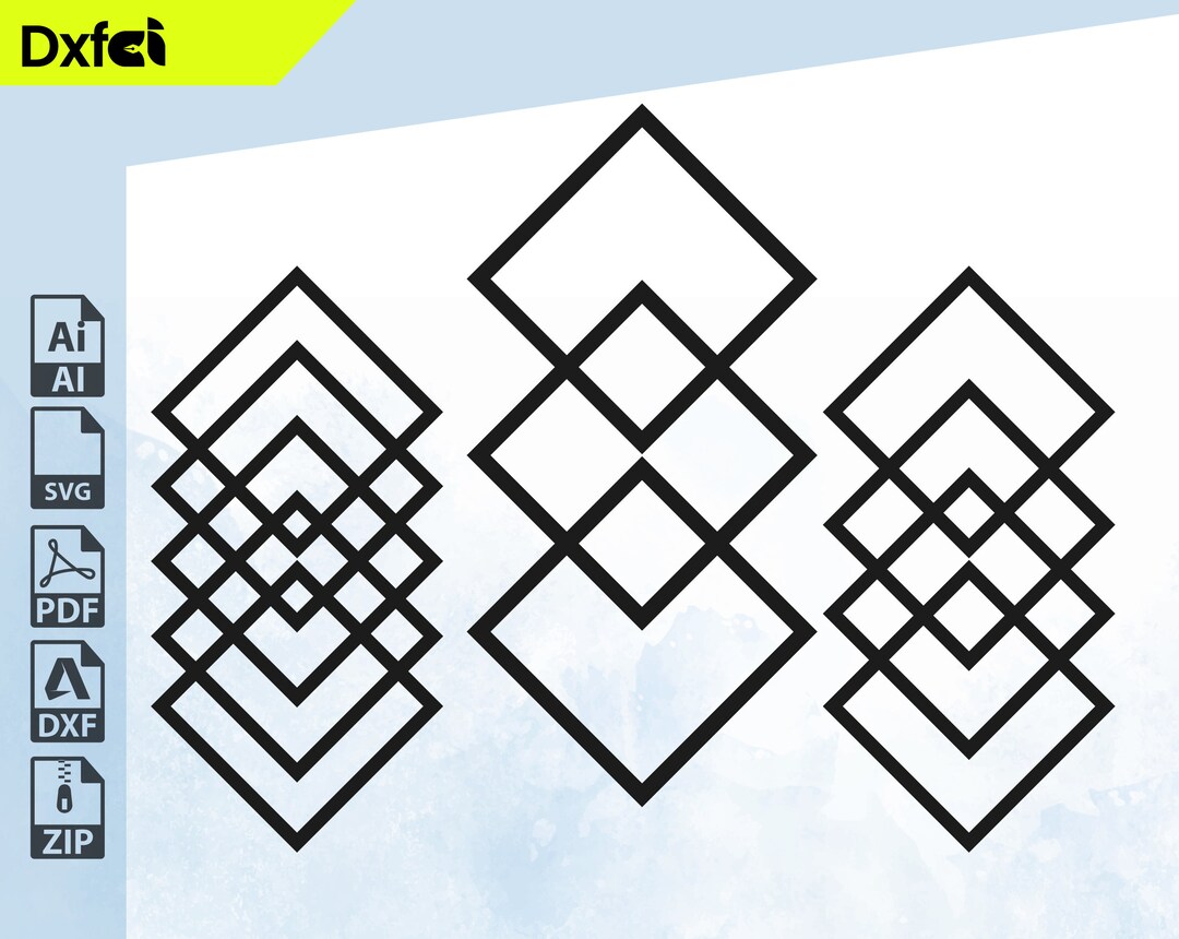 Square Frame Svg - Geometric Square Cricut Svg -rectangle Frame Svg ...