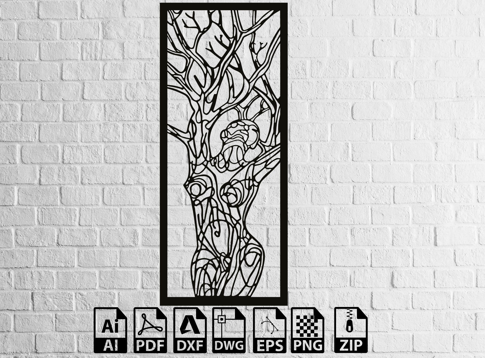 Tree Woman Svg Decor Wall Art Decors , Lightburn ,circut - Etsy