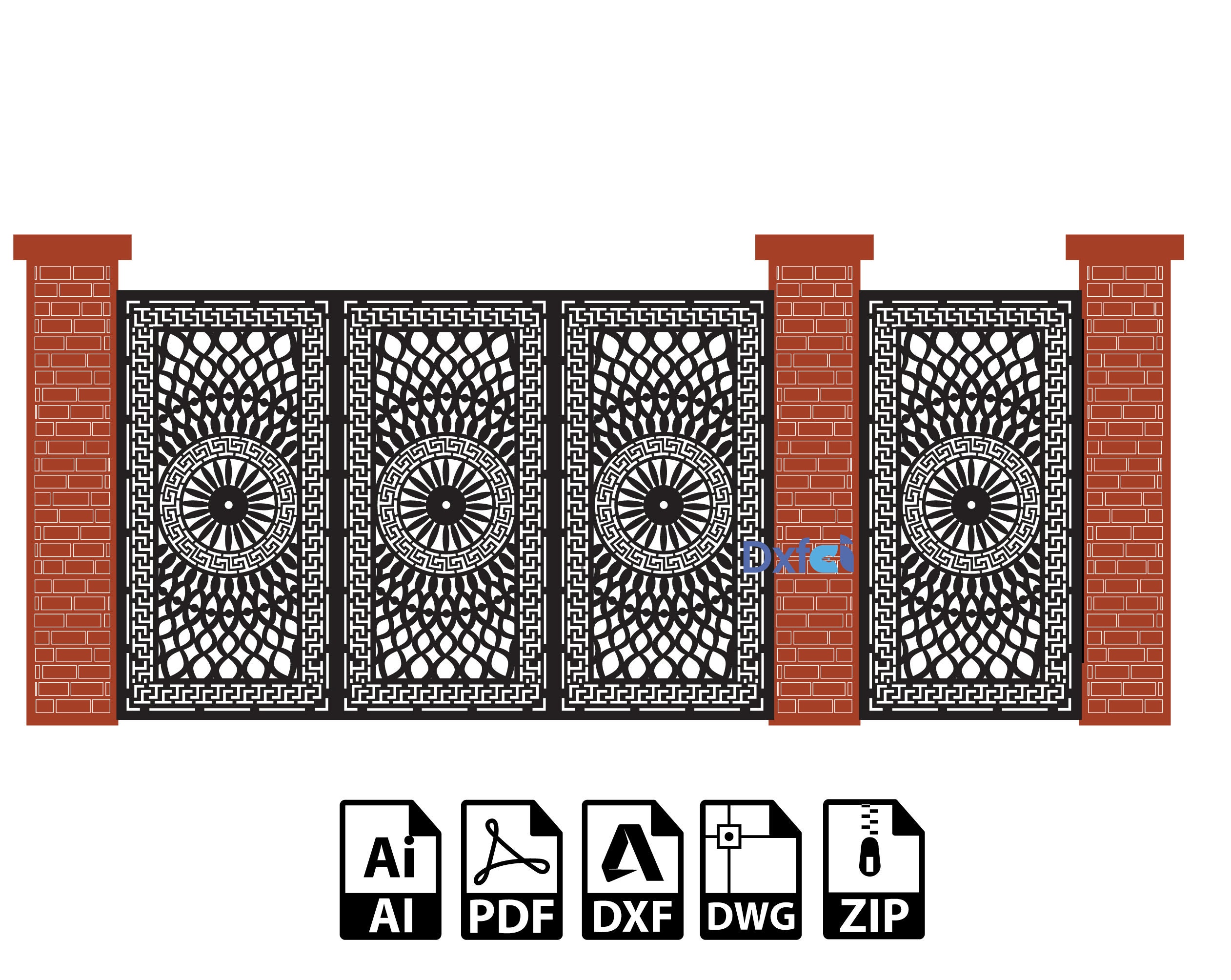 Modern Round Pattern Panel DXF Svgcnc Laser Plasma Dxf New - Etsy