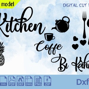 Kitchen Svg, Kitchen Svg Bundle, Kitchen Cut File, Caffe Coffee Svg ...