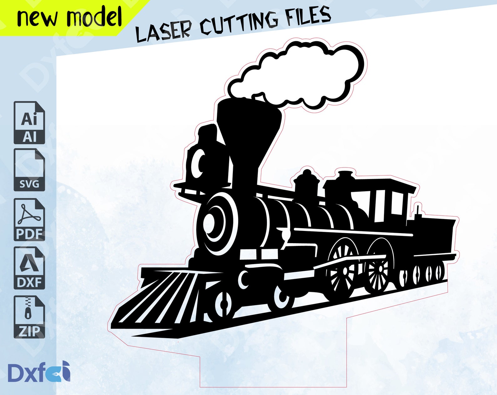 Train 3D Lamp File | 3D Laser Christmas | 3D Laser Cut Files, 3D Lamp ...