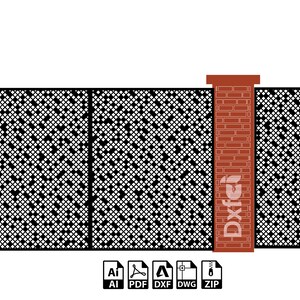 Modern Rectangle Svg Pattern Panel DXF Main Gate Iron Main Swing Gate ...
