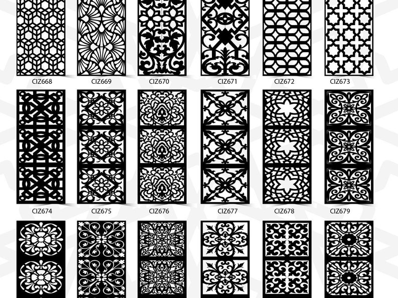 5000 Panel Collection Dxf Files Cnc Plasma Files Panels Gate - Etsy