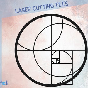 Golden Ratio Svg,phi Symbol Svg , Fibonacci Spiral Wall Art Laser Cut ...