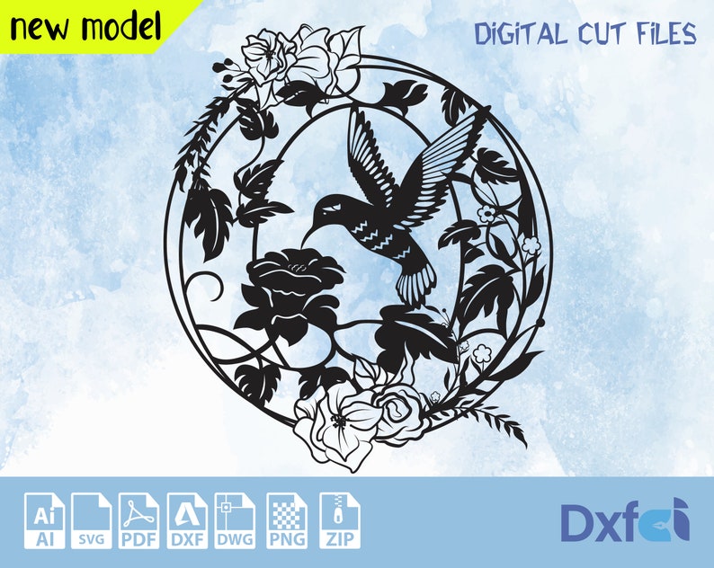 Hummingbird Svg American Hummingbird Design Laser Svg Dxf File - Etsy