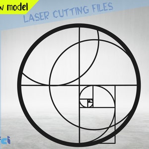 Golden Ratio Svg,phi Symbol Svg , Fibonacci Spiral Wall Art Laser Cut ...