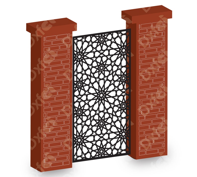 Main Gate Selcuklu Gate Design Svg Iron Main Swing Gate Dxf - Etsy