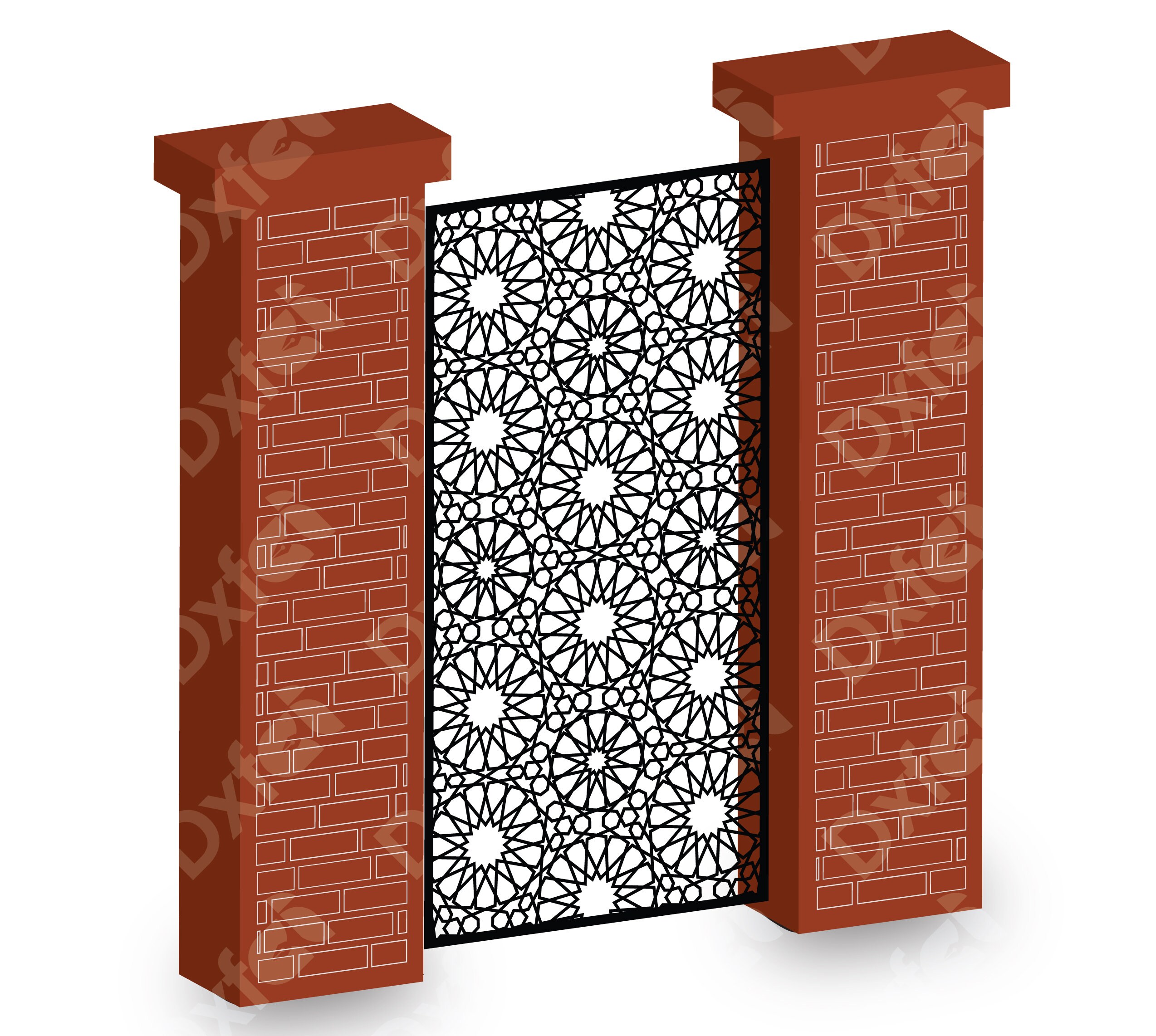 Arabic Panel Gate SVG: Laser Cut Garden Door Design (digital Download ...