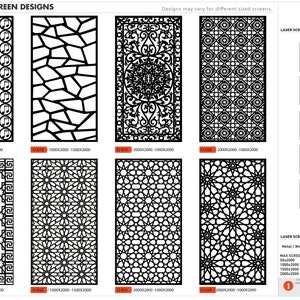 Room Divider Laser Plasma Cut,48pcs+ CNC Files Dxf, Svg, Ai Panel Dxf ...
