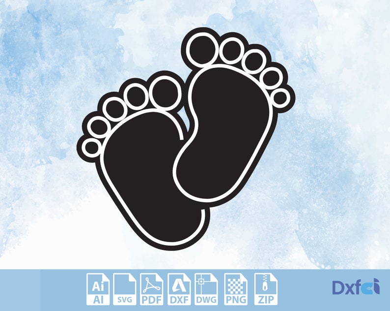 Baby Footprint Baby Svg Feet Welcome Baby Baby Shower SVG - Etsy