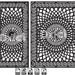 Modern Round Pattern Panel DXF Svg,cnc Laser Plasma Dxf New Patterns ...