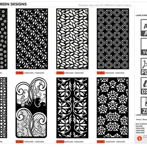 Dxf Plasma Cut,room Divider Laser 48pcs+ 97- 144 CNC Files Dxf, Svg, Ai ...