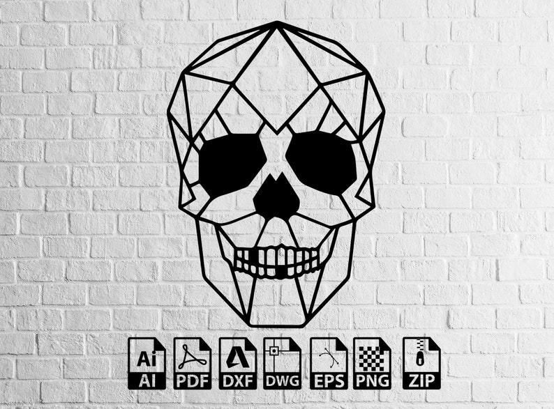 Skull Svg Dxf Files Skull Head Svg Laser Cut Dxf Files Skull - Etsy