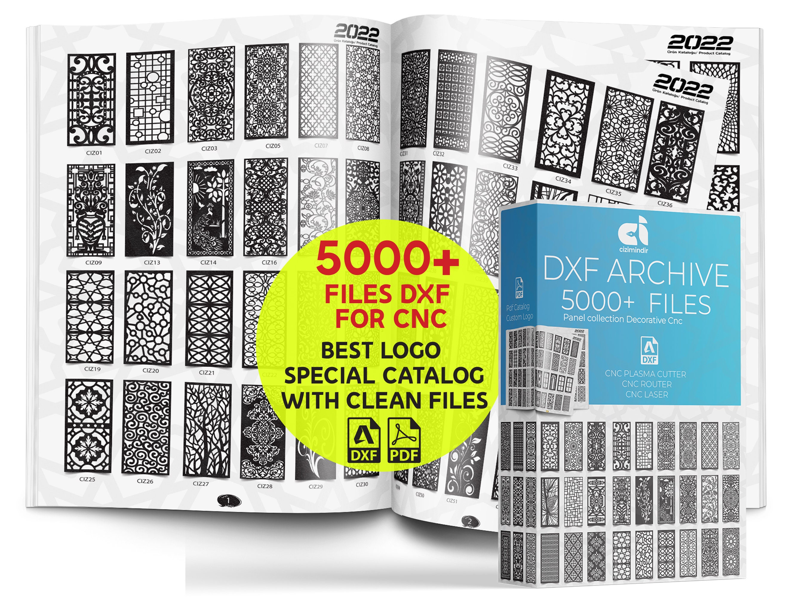5000+ Decorative Panels DXF Files – Laser Cut CNC Designs (digital ...