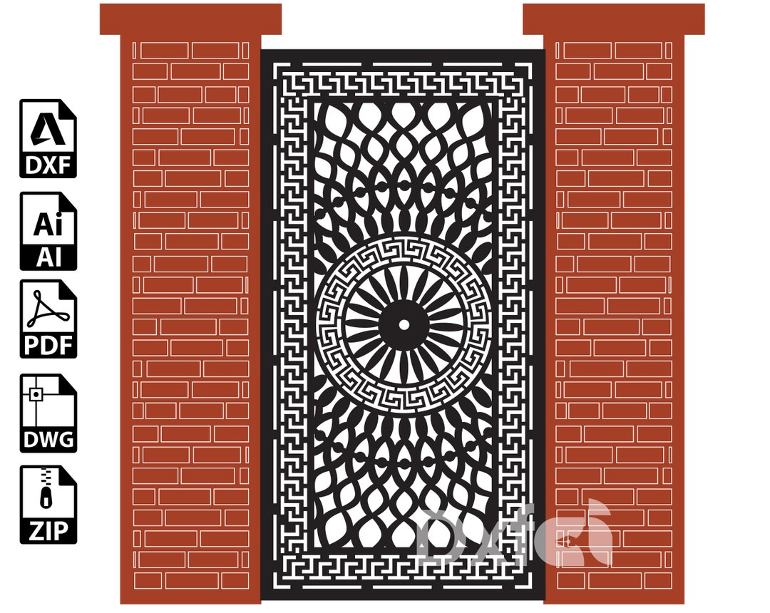 Modern Round Pattern Panel DXF Svg,cnc Laser Plasma Dxf New Patterns ...