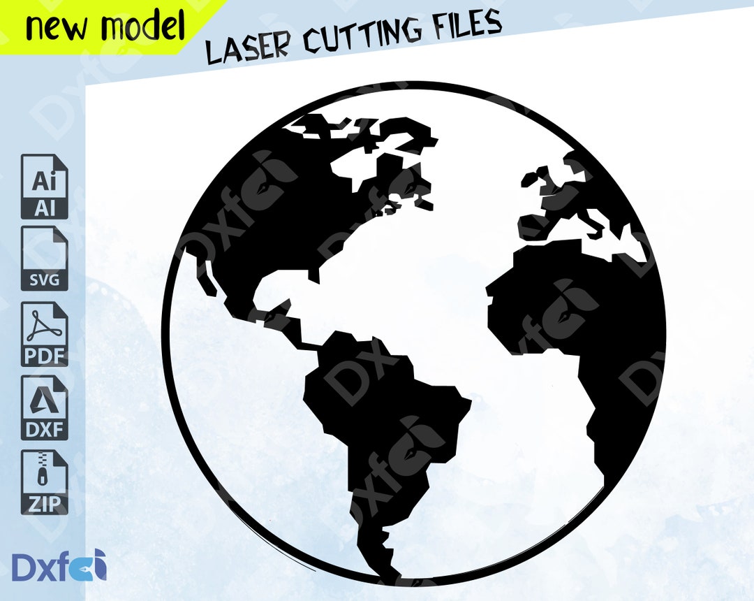 Earth Svg, Planet Earth Png, Laser Cut Files Circut , Lightbrun World ...