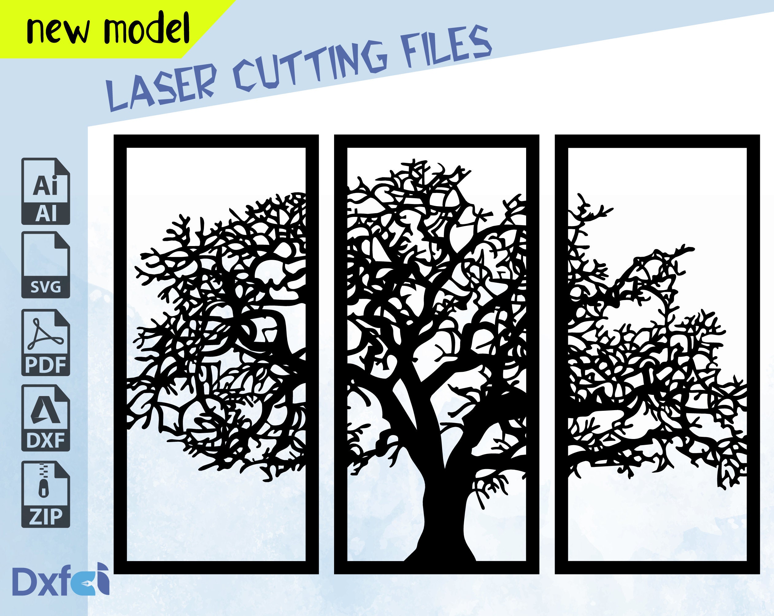 Tree of Life 3 Panels Metal Tree Svg Wall Art Tree Sign Tree - Etsy ...