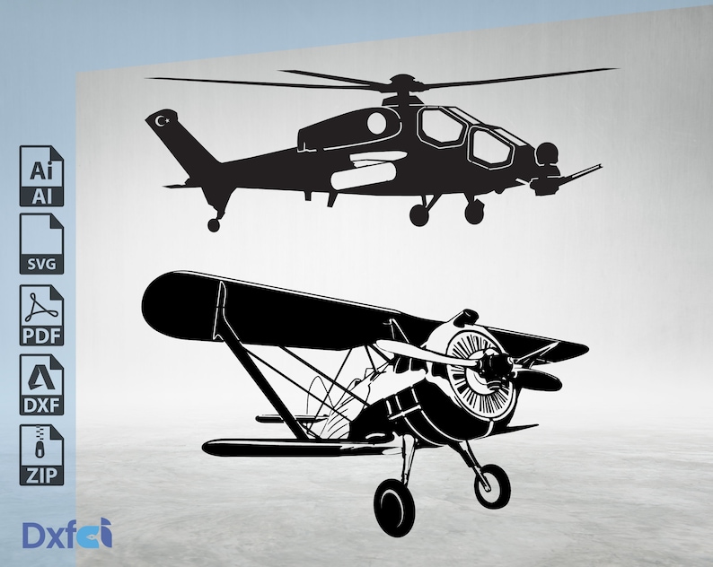 Airplane SVG Files Airplane Bundle Flight Dxf Cut Files - Etsy